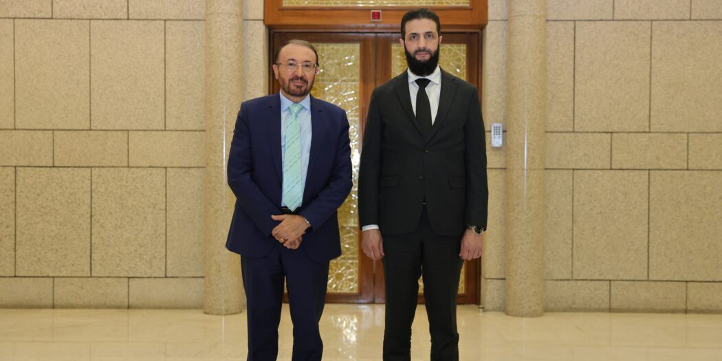 Leader al-Sharaa receives Journalist Faisal al-Qassem at the People’s ...